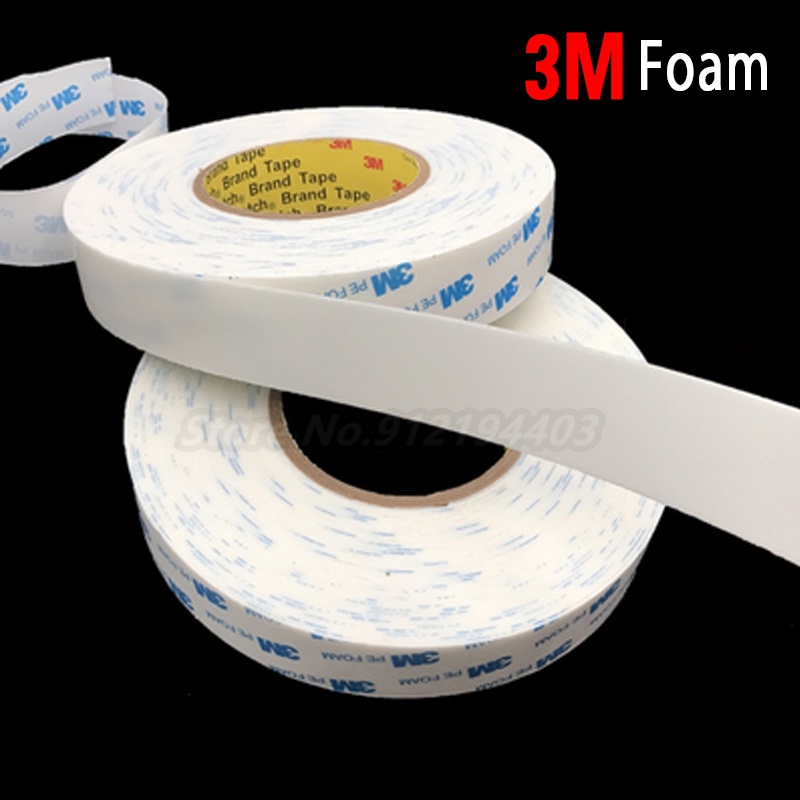 3M 1600T Strong Tape Double Sided Adhesive Acrylic Black White Foam Pad ...