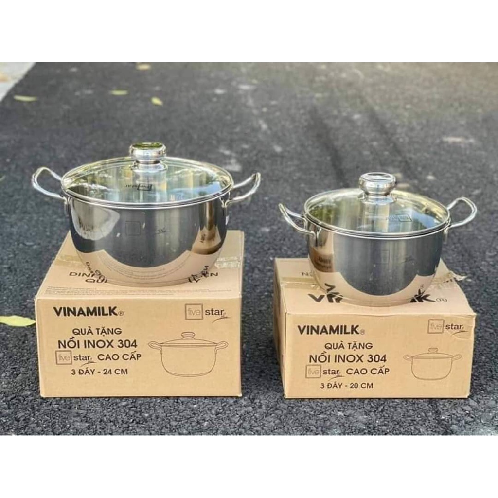 Fivestar Pot 20cm 24cm High HKM Vinamilk 3-bottom stainless steel pot ...