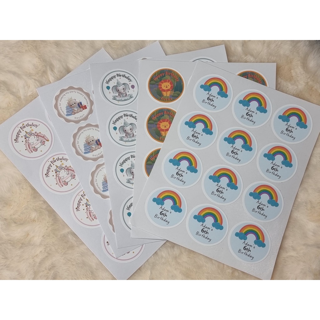 [SG SELLER][👦Kids Love em👧] Customised Birthday Thank You Stickers For ...