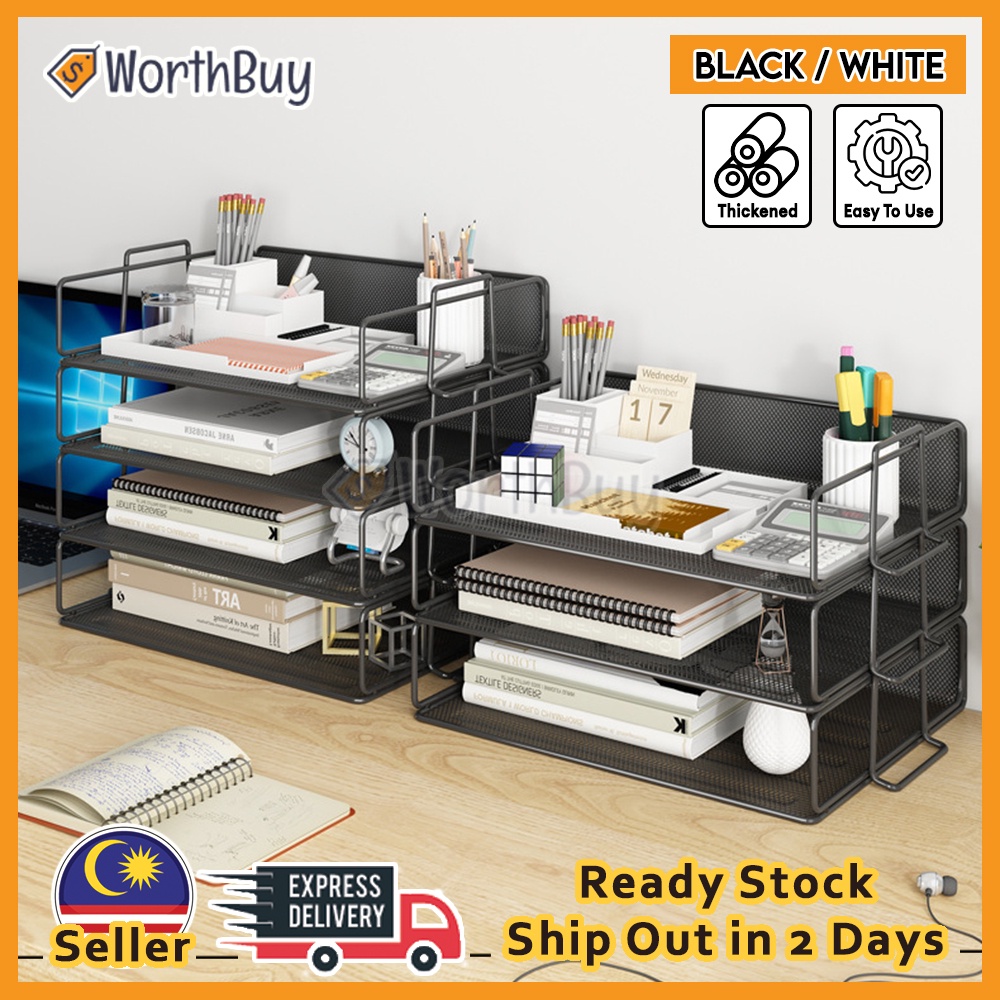 Worthbuy Multi-Layers Document Tray Office Document Storage Rack ...