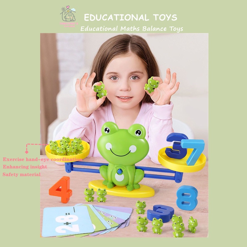 (Ready stock)Education Toy Baby Frog Balance Scales Toys Learning Math ...
