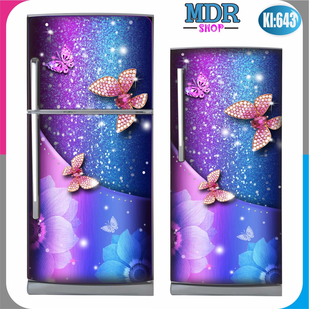 2 Door Refrigerator Sticker And 1 Door Refrigerator Sticker Full Body ...