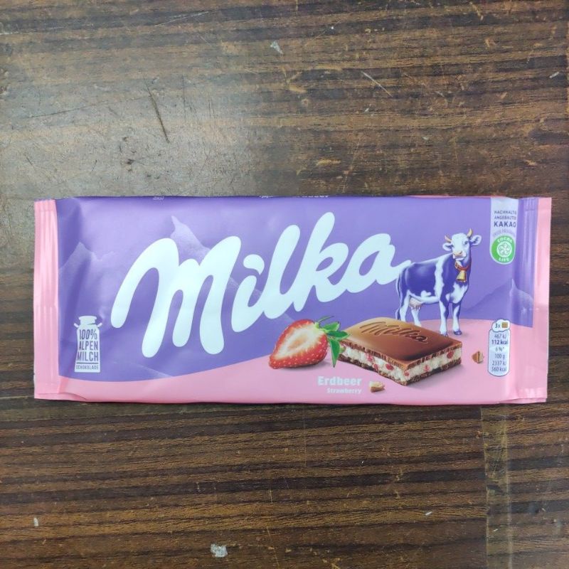 MILKA Chocolate Bar 100g Strawberry | Shopee Singapore