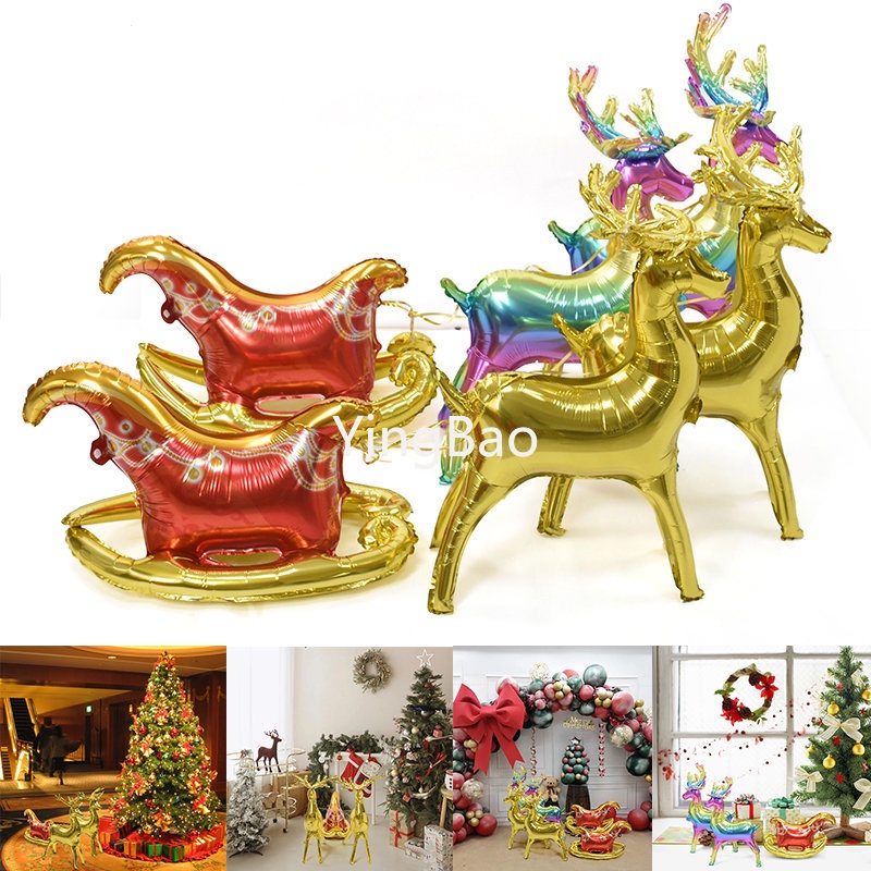 Standing Deer Balloons Reindeer Foil Balloons Christmas Party Decor ...