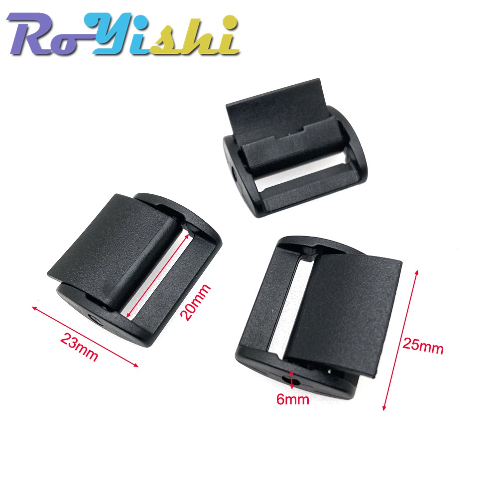 5pcs/pack Cam Buckles Plastic Black Toggle Clip Backpack Straps Webbing ...
