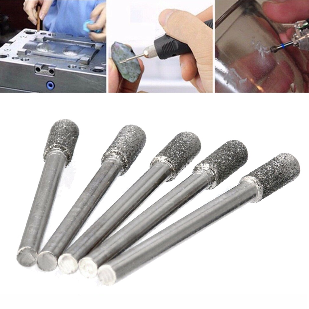 5 X Diamond Grinding Burr Drill Bits 4mm Grinding Diameter For Processing/Repair | Shopee Singapore