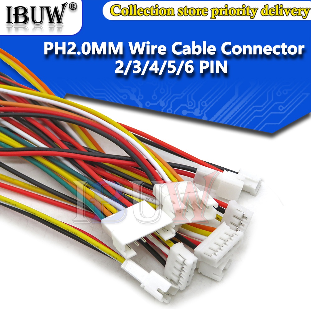 PH2.0MM 2/3/4/5/6 pin male female plug connector with wire 2.0MM PH 2.0 2pin/3pin/4pin/5pin/6pin ...