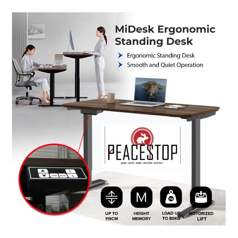 New MIDESK Ergonomic Smart Standing Desk | Gaming Study Desk | Office Table | Electrical Motor ...