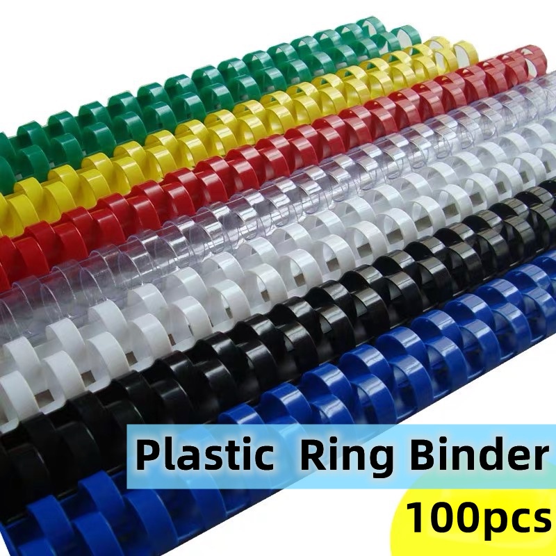 100pcs Plastic Comb Binder Rings A4 Size PVC 21Holes | Shopee Singapore