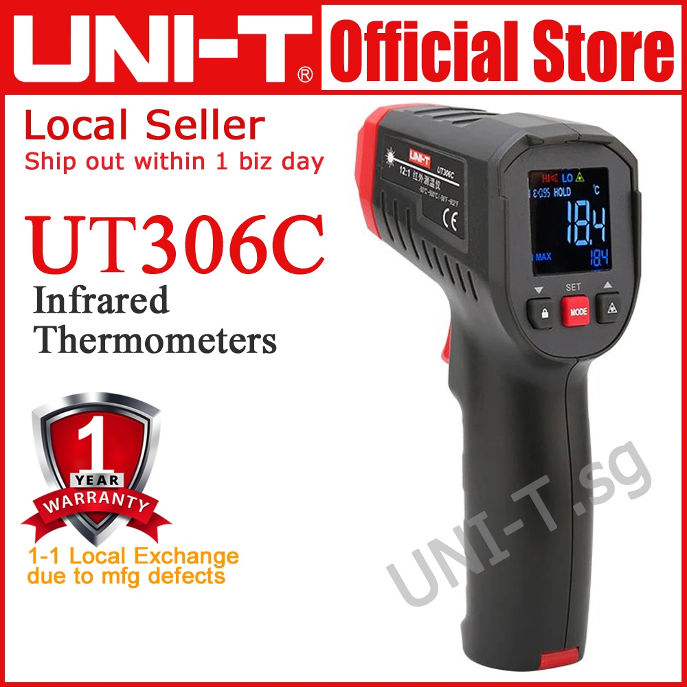 Uni-T UT306C UT306S Infrared Thermometer -50℃ ~ 500℃ | Shopee Singapore