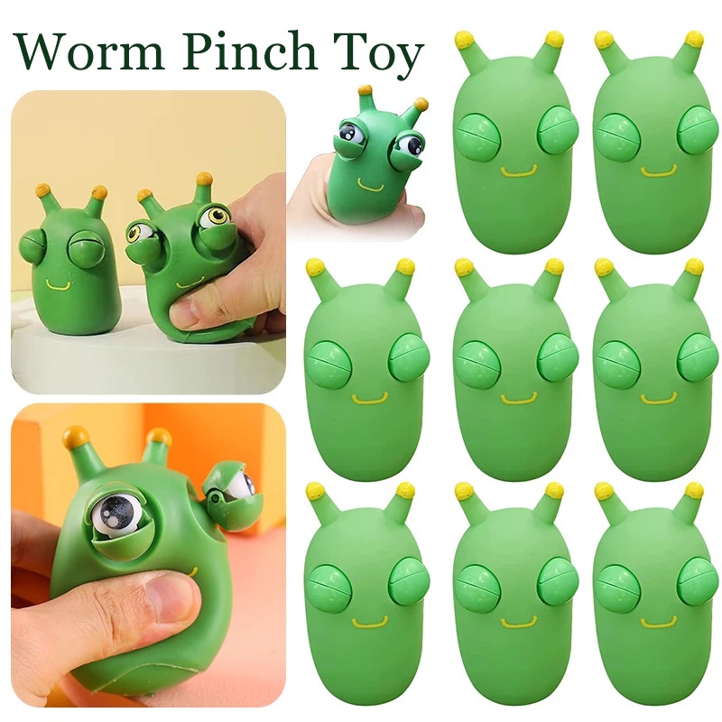 1PC Office Stress Reliever Antistress Fidgets Toy Grass Worm Pinch ...