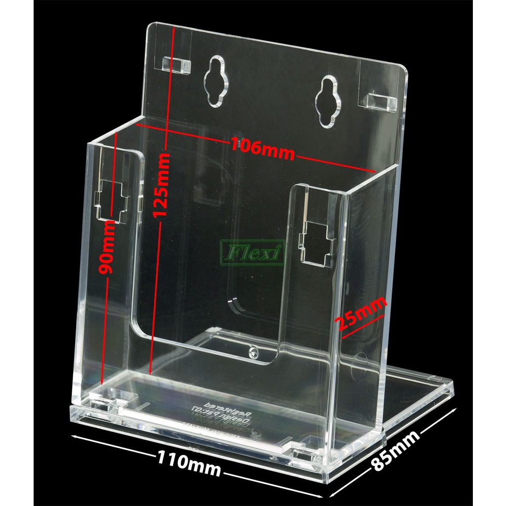 N-90 Acrylic Stand - 1/3 of A4 Size 100% Transparent and Clear Display ...