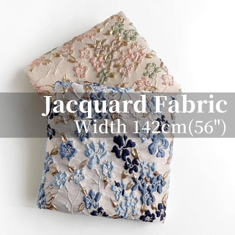 （1meter x 56"）Jacquard Embossed Bubble Fabric Soft Floral Pattern ...