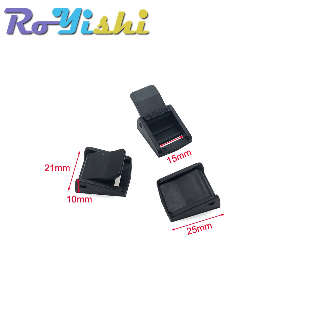 5pcs/pack Cam Buckles Plastic Black Toggle Clip Backpack Straps Webbing ...