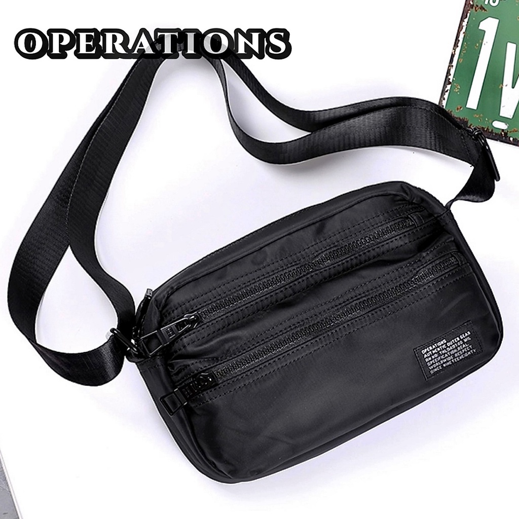 Operations Fashion Men Sling Bag Shoulder Bag Chest Bag Smooth & Soft ...