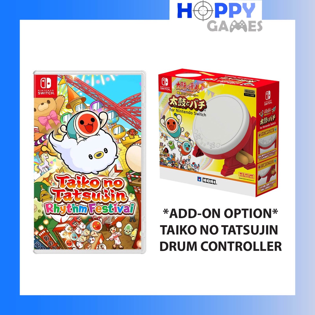 *CHOOSE OPTION* Taiko no Tatsujin Rhythm Festival Drum Controller Nintendo Switch | Shopee Singapore