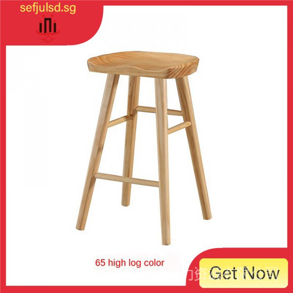 Nordic bar stools, chairs, solid wood home high mobile phone shop ...