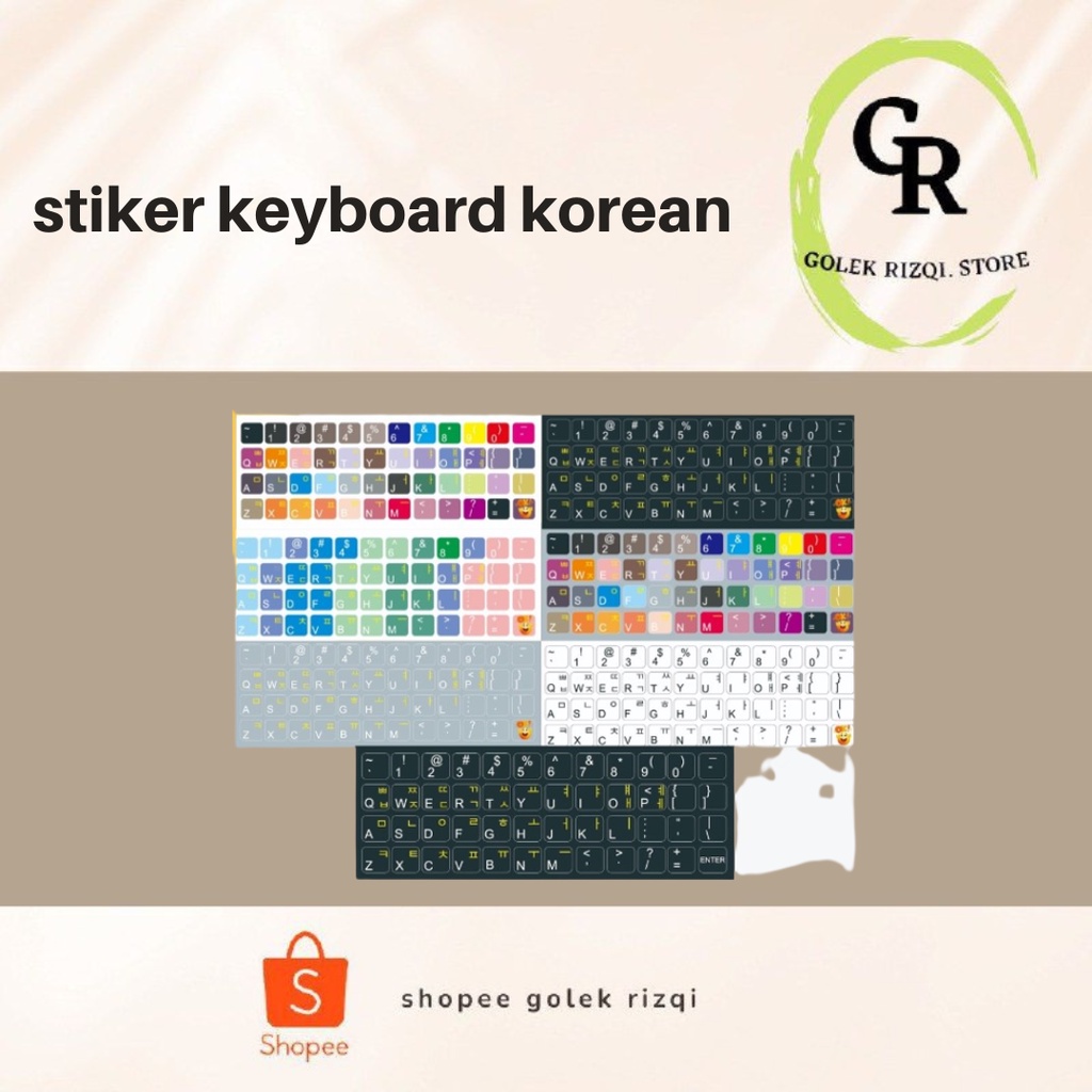 Korean Keyboard Sticker Waterproof korean Alphabet Letter Sticker For ...