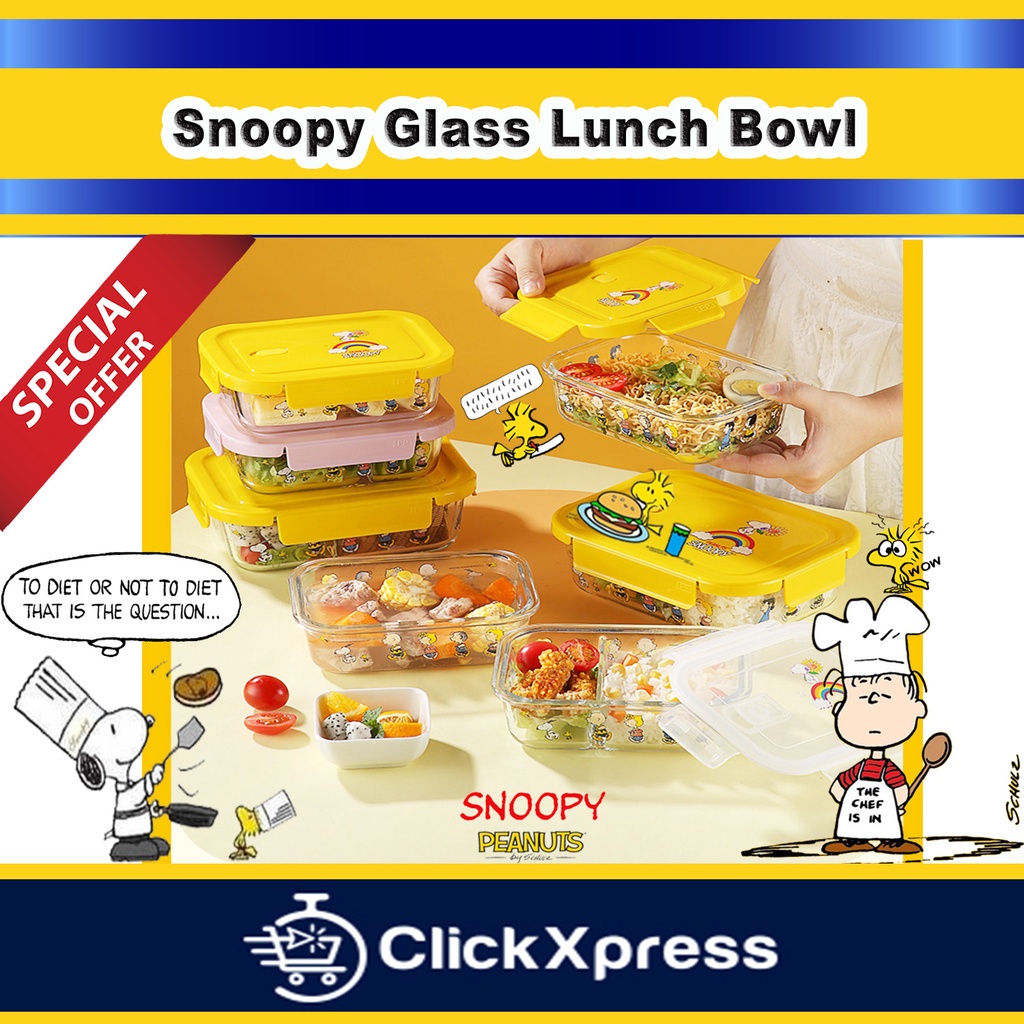 Snoopy Microwaveable Glass Lunch Bowl | Snoopy Design Glass Lunch Bowl ...
