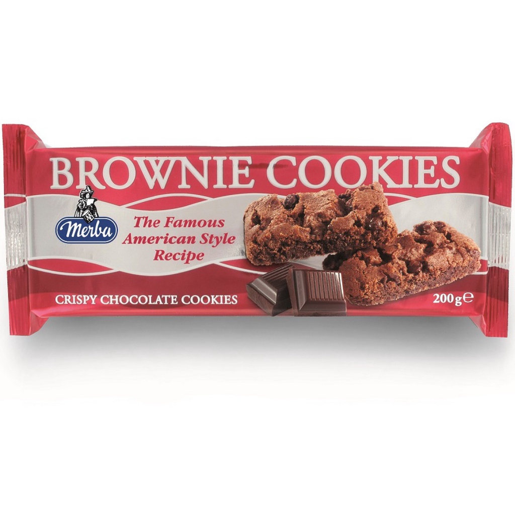 Merba Brownie Cookies Crispy Choco 200g | Shopee Singapore