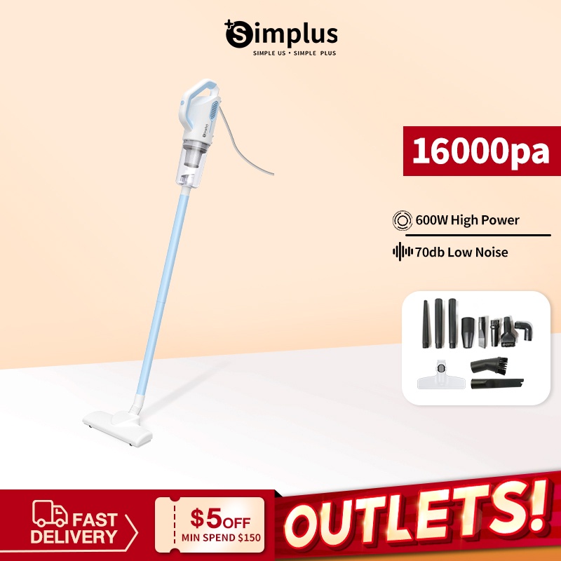 Simplus Handheld Vacuum Corded 16000pa/Cleaner Cordless 9000pa 11 Tools ...