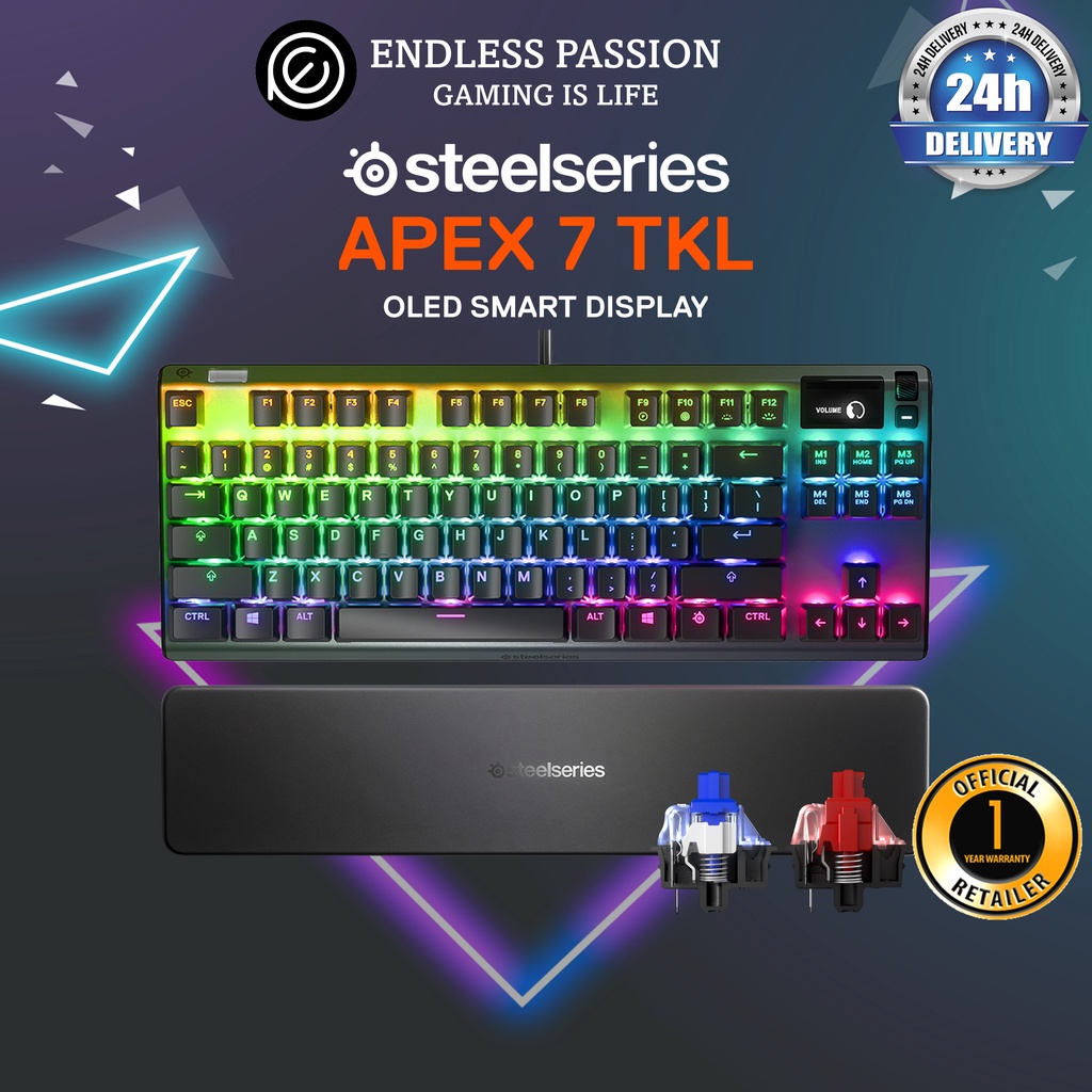 SteelSeries APEX 7 TKL Mechanical Gaming Keyboard | Shopee Singapore