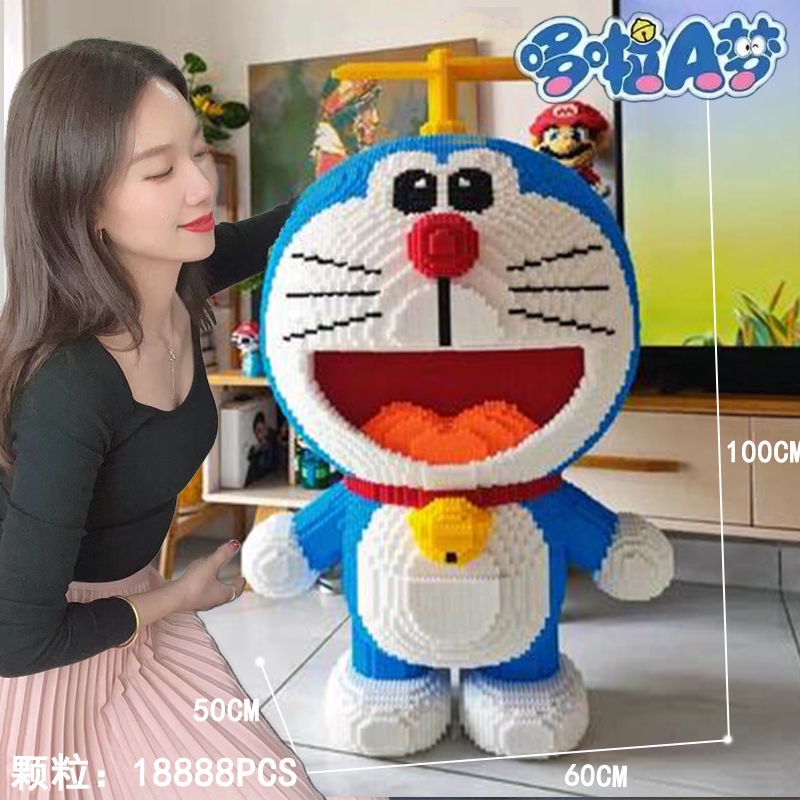 Assembling a super large Doraemon cartoon character 3D model 100cm 1 ...