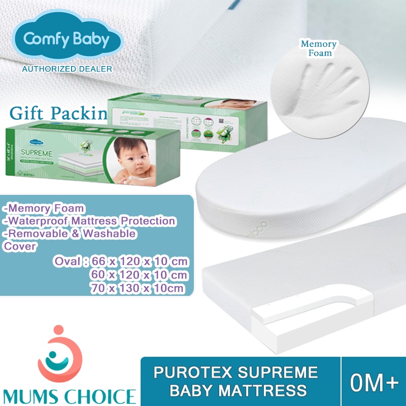 Comfy Baby Purotex Supreme Memory Foam Mattress (Water resistant cover ...
