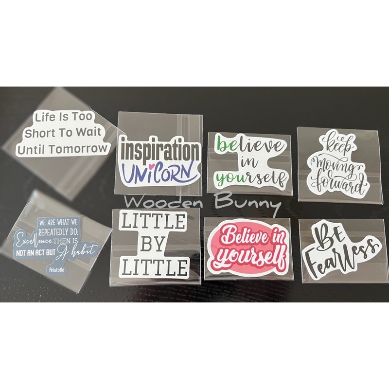 🌞 Positive Life Mantra positivity good vibes stickers (set of 8pcs ...