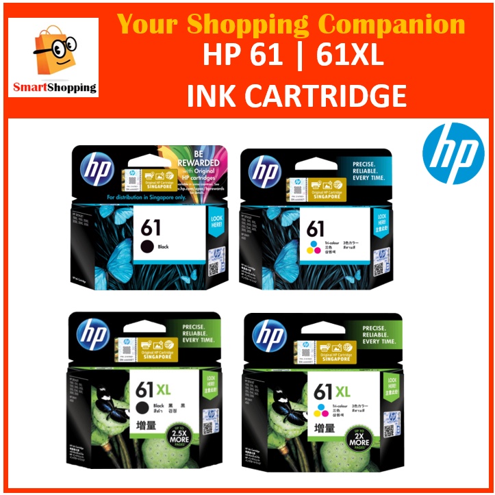 (Original) HP 61 | 61XL Black Color Ink Catridges 61 XL Original Tri ...