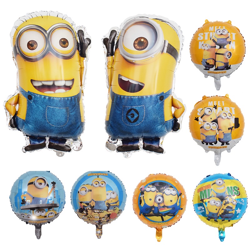 Minions Theme 18-inch Round Shape Aluminum Film Balloon Children's ...