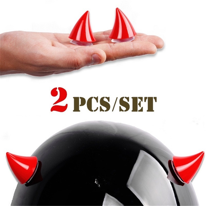 2PCS Devil Horns Cute Horn Helmet Decoration Helmet Children's ...