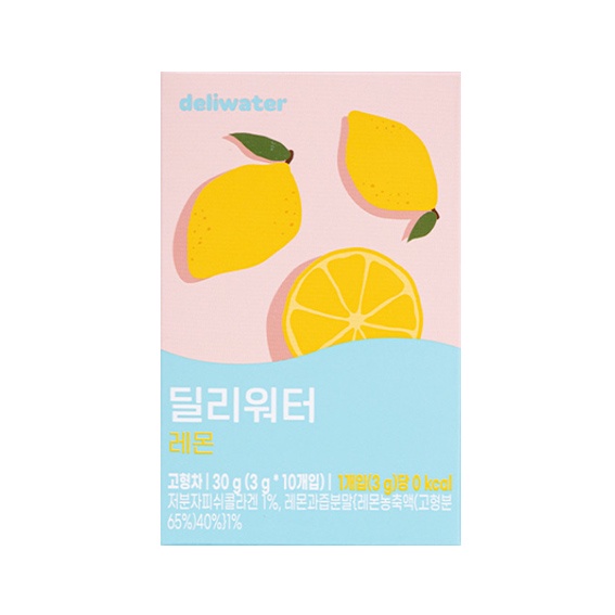 deliwater 0 calorie vitamin water lemon 3g x 10pcs | Shopee Singapore