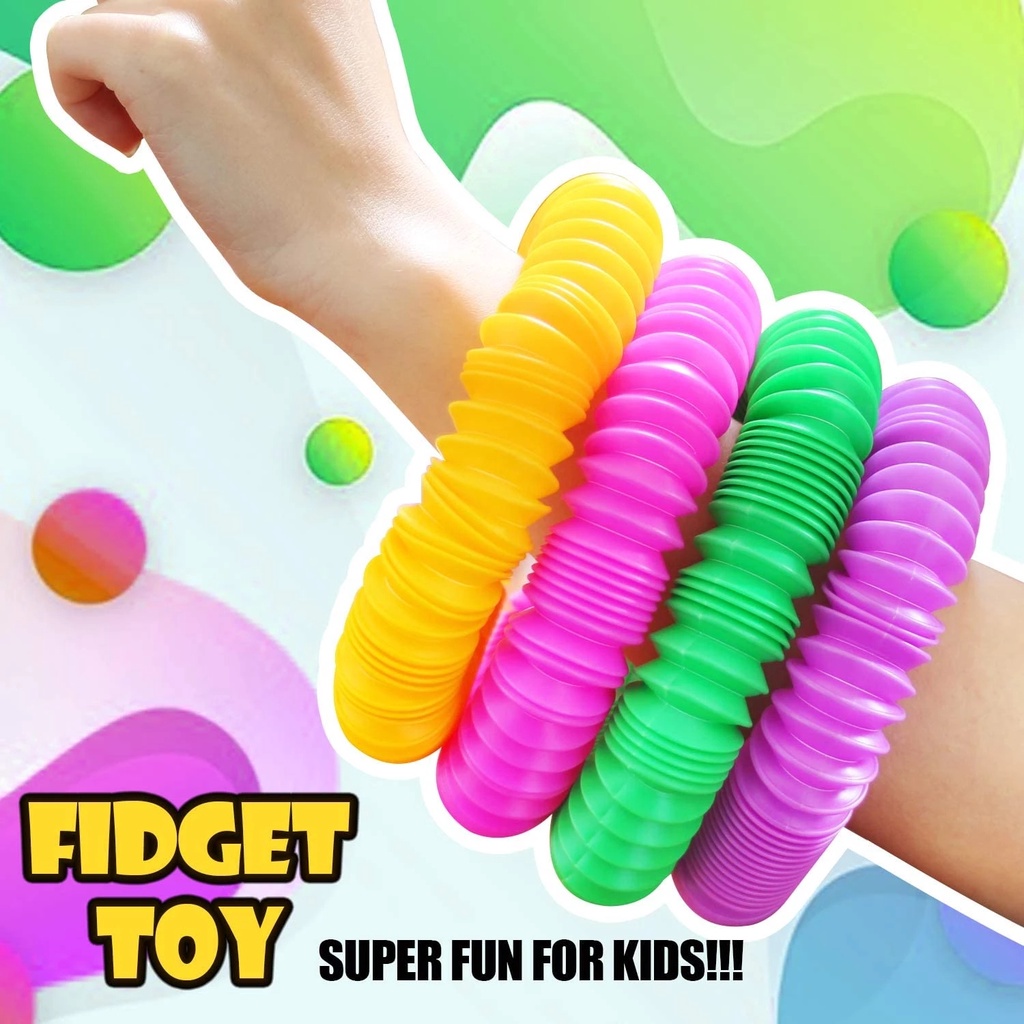 2 Sizes Mini Pop Tubes Sensory Fidget Toys Stress Relief Telescopic ...