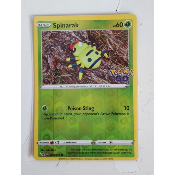 Pokemon Go Ditto Spinarak Holo Foil Card Shopee Singapore