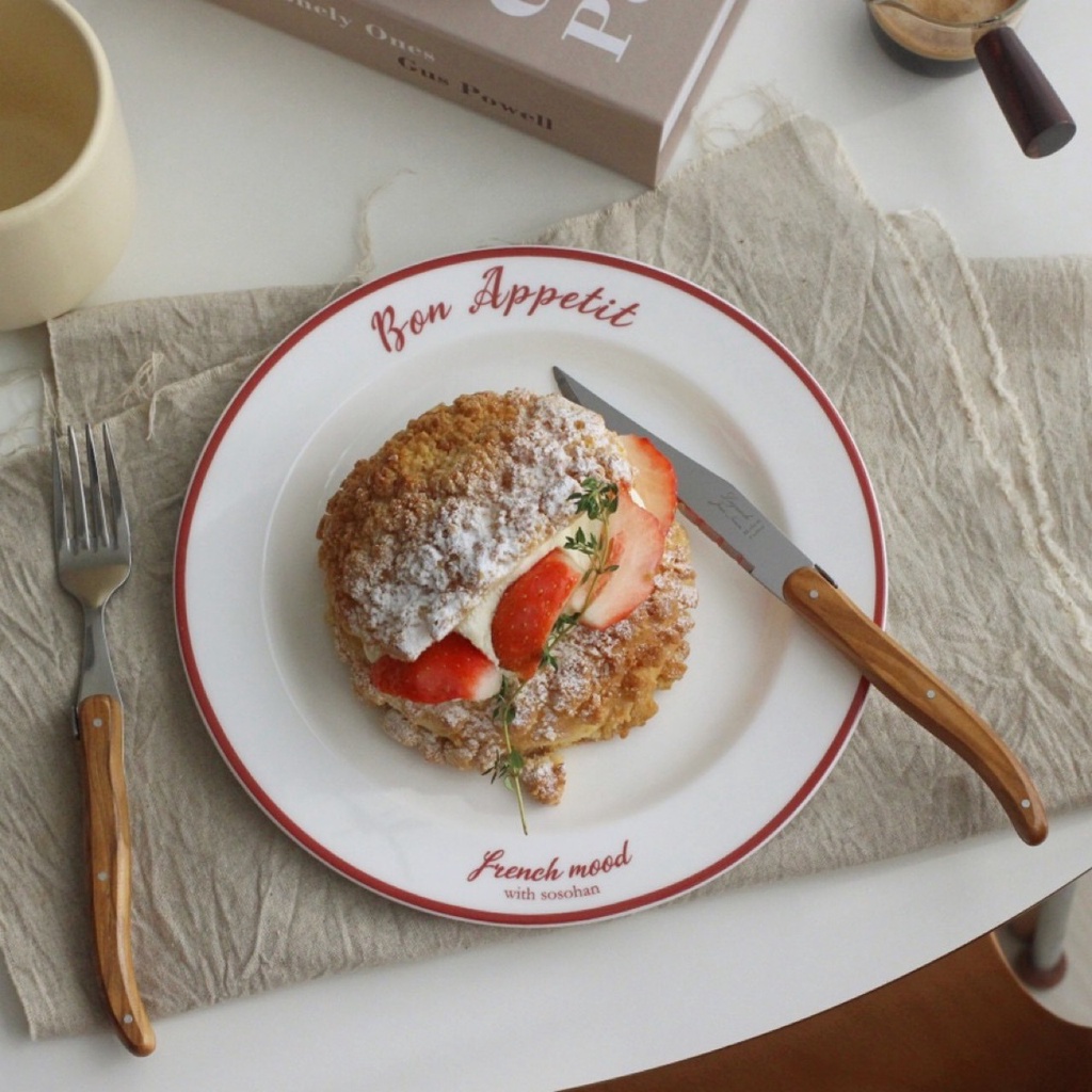 Bon Appetit Plate/Korean Style Aesthetic Plate/Vintage Plate/Aesthetic ...