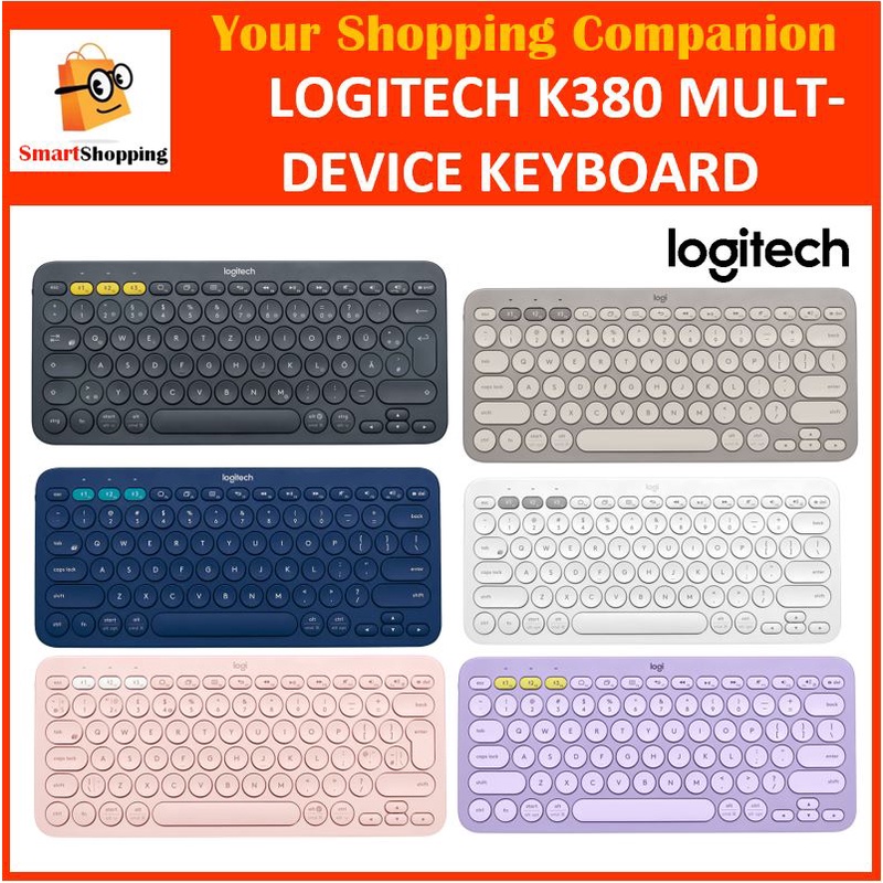 Logitech K380 / NEW Pebble Keys 2 K380s Multi-Device Bluetooth wireless ...