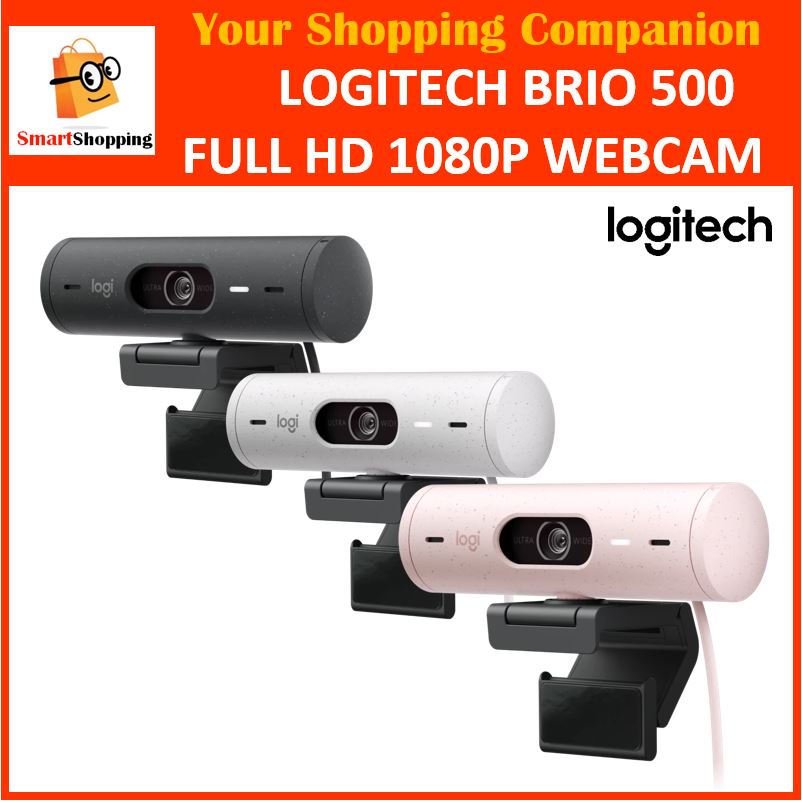 Logitech Brio 500 Full HD 1080p webcam with light correction, auto ...