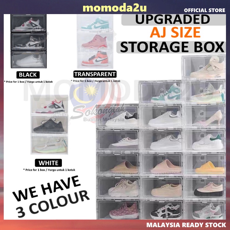 Large Stackable Interlock Side Open Side View Shoe Box Storage ...