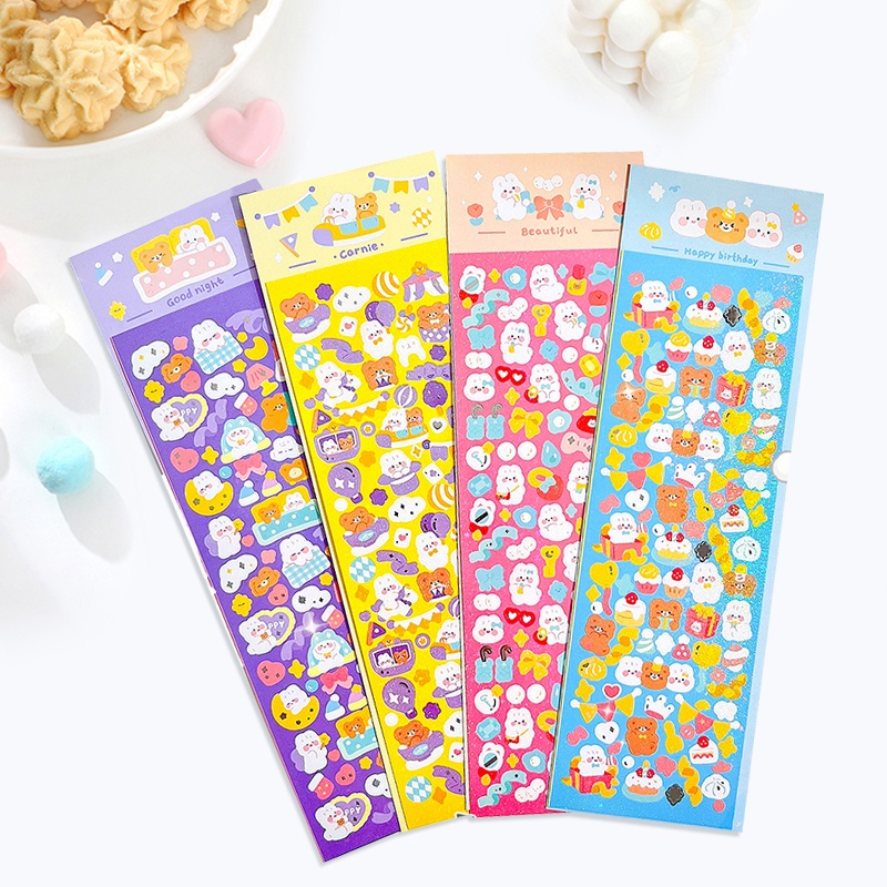 Cartoon Animals Series PVC Sticker Student Cute Deco Sticker | Shopee ...