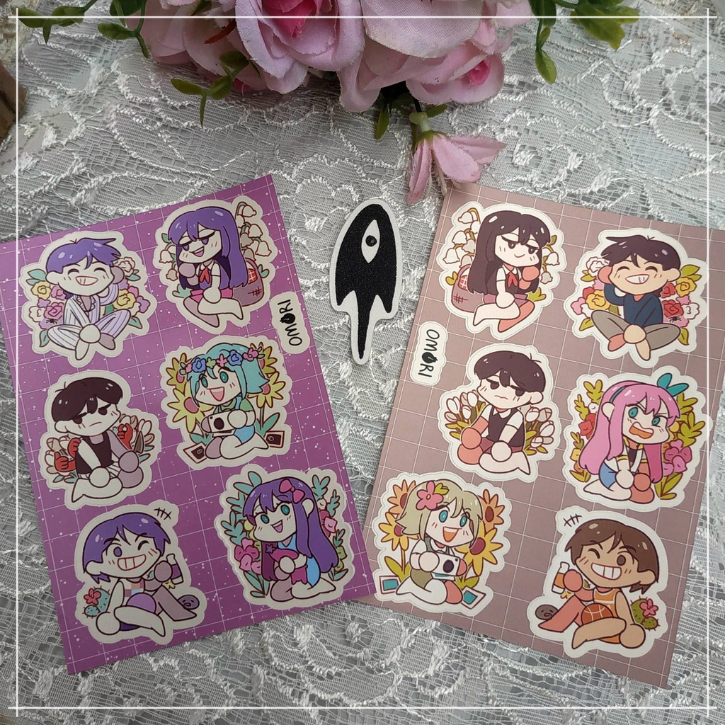 Omori original Something glitter die cut kisscut Sticker | Shopee Singapore