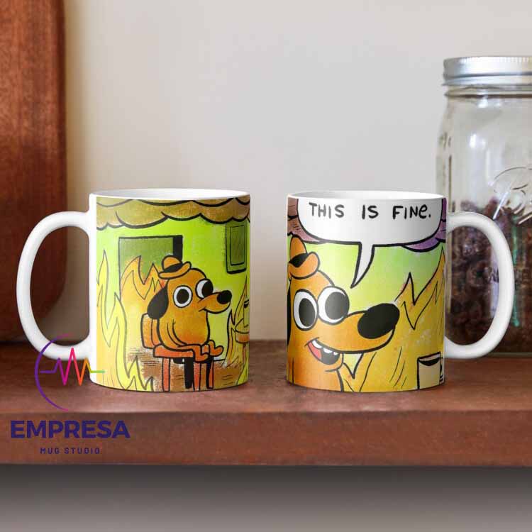 This Is Fine Dog Coffee Mug | Shopee Singapore