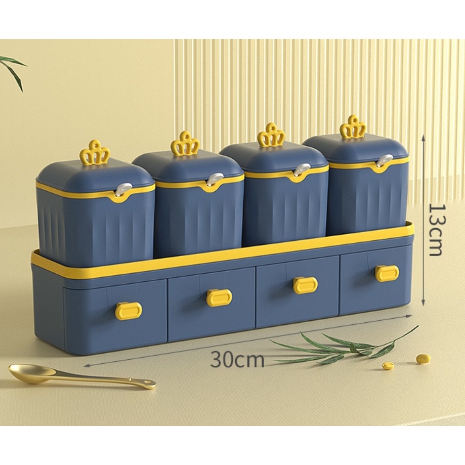 Drawer type seasoning box seasoning container spice storage box ...