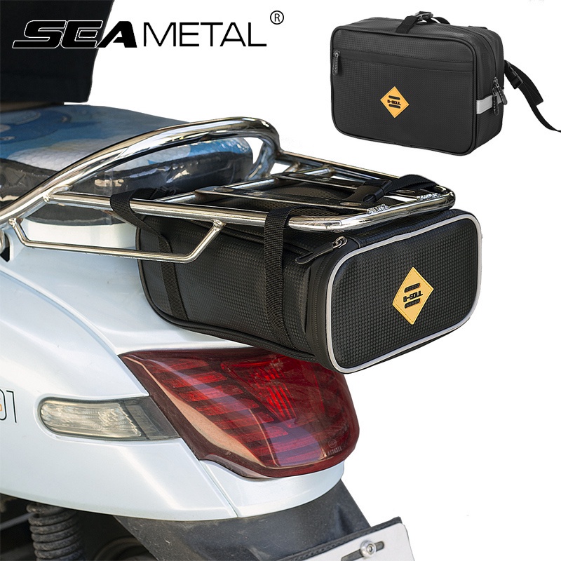 SEAMETAL Universal Motorcycle Side Bag Tail Box Gloves Luggage Storage ...