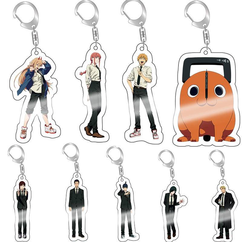 2022 Chainsaw Man Kawaii Cosplay Keychain Denji Makima Aki Hayakawa ...