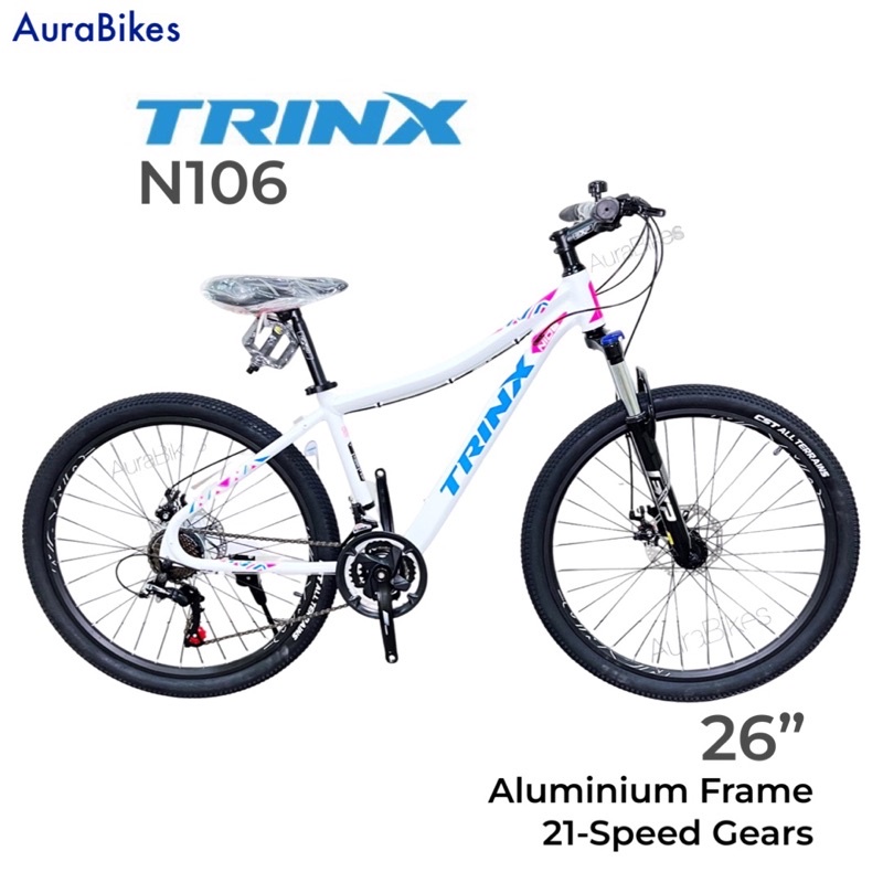 TRINX N106 26” Mountain Bike New Bicycle 21 Speed Aluminium Alloy Frame ...
