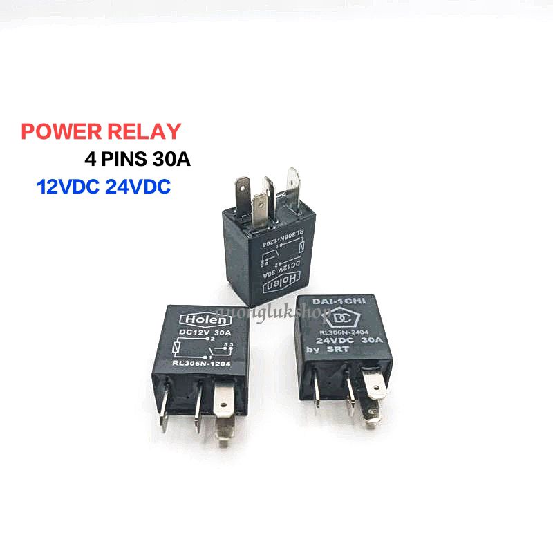 Per 1 Unit RELAY 30A 4Pins Car 4 Pin 30A Model DAI-1CHI Has 12VDC 24VDC ...