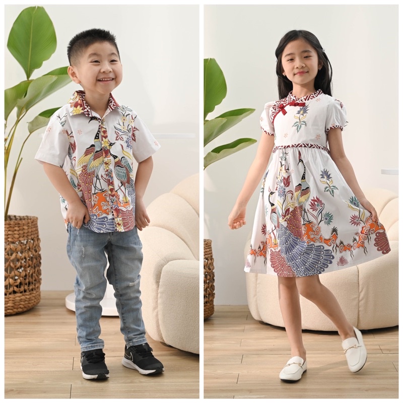 KEMEJA Modern children's batik clothes / Girls' batik dresses / Boys ...