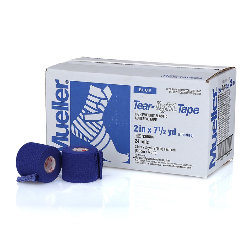 (24 rolls in 1 Box) Mueller Tear-light Tape Lightweight Elastic Adhesive Tape Blue | Shopee ...