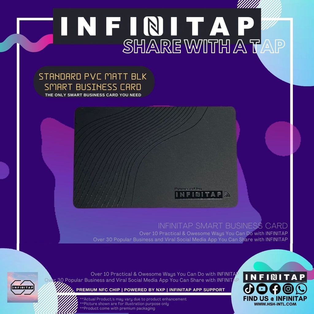 INFINITAP NFC SMART BUSINESS CARD, Digital Name Card | Shopee Singapore